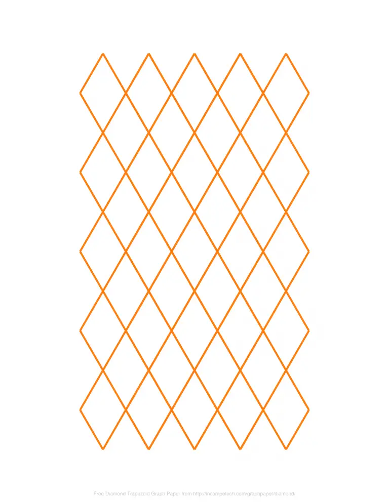Free Printable Diamond Graph Paper Template in PDF