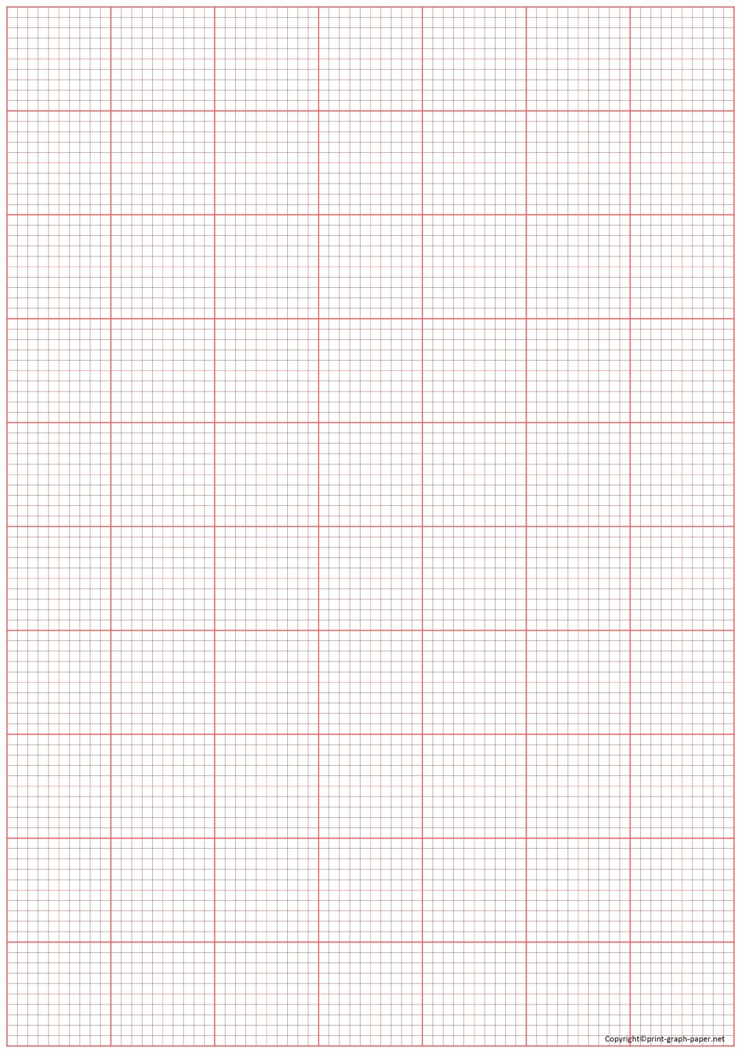 Sample Colored Graph Paper Printable Template [Pdf]