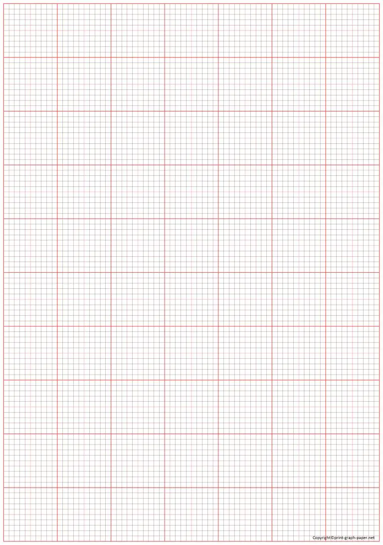 Sample Colored Graph Paper Printable Template [Pdf]
