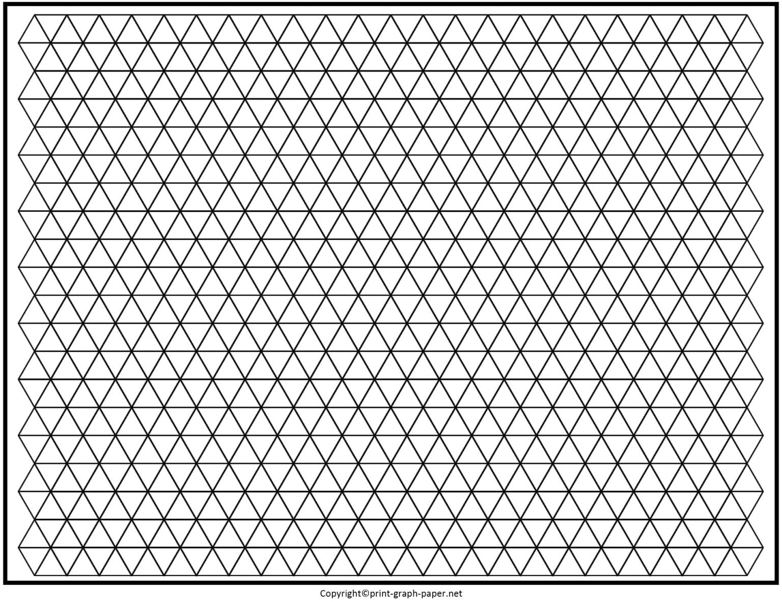 Free Printable Triangle Graph Paper Template [PDF]