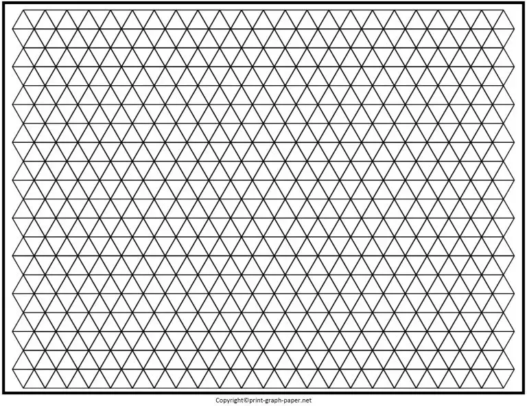 Free Printable Triangle Graph Paper Template [PDF]